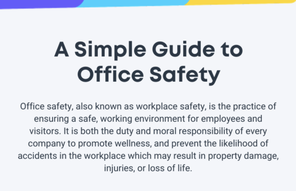 A Guide to Safety in the Office - The Daily MBA